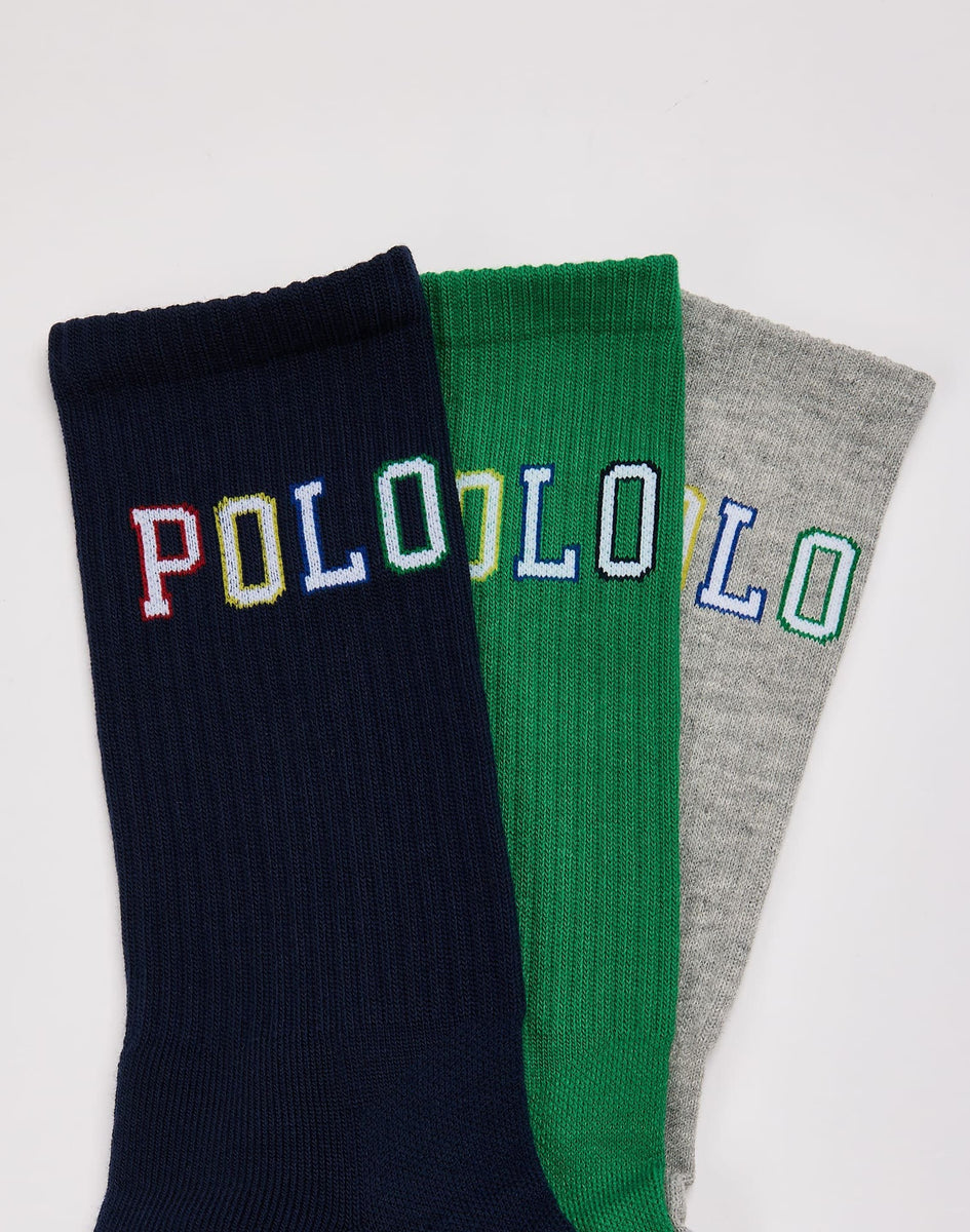 Polo Ralph Lauren Outlined Crew Socks 6-Pack – DTLR