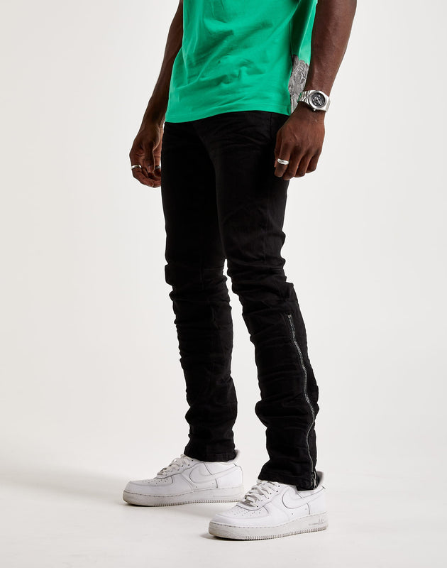 Smoke Rise Stacked Flare With Zipper Jeans – DTLR