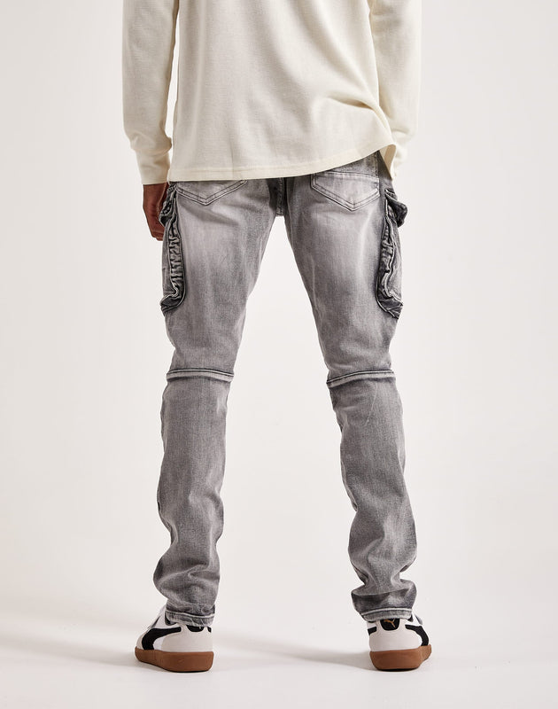 Smoke Rise Denim Moto Cargo Pants – DTLR