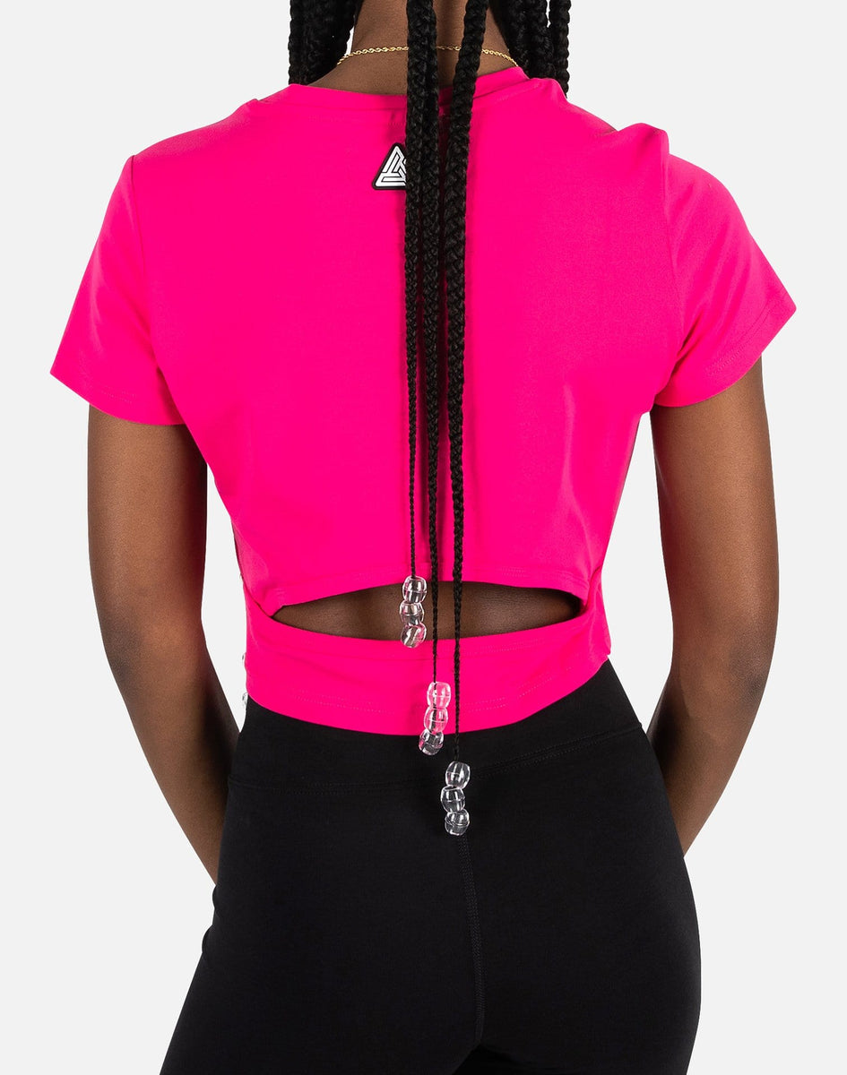 Black Pyramid SPLIT TEXT CROP TOP – DTLR