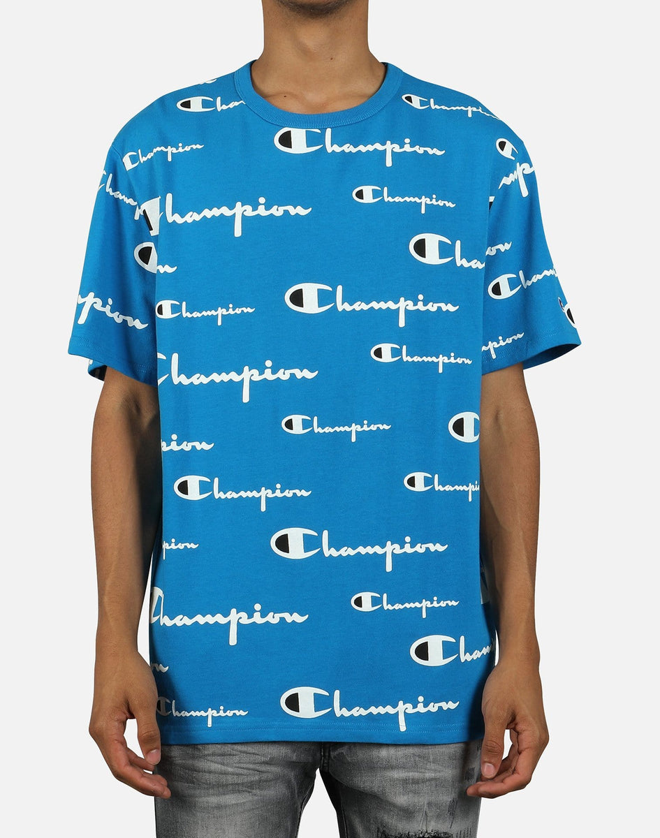 Champion ALL-OVER SCRIPT LOGO TEE – DTLR