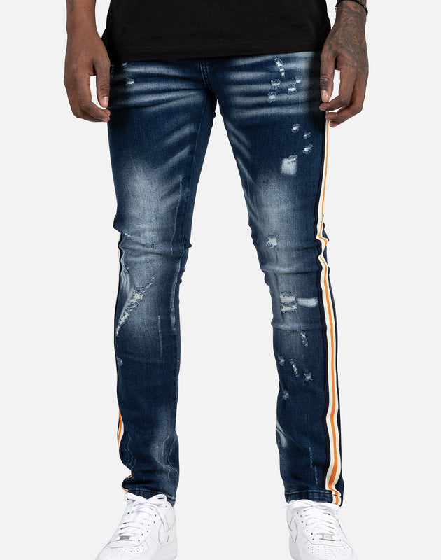 Kilogram Striped Moto Jeans – DTLR