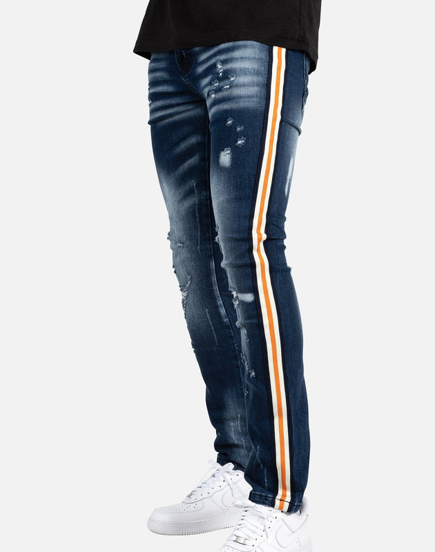 Kilogram Striped Moto Jeans – DTLR