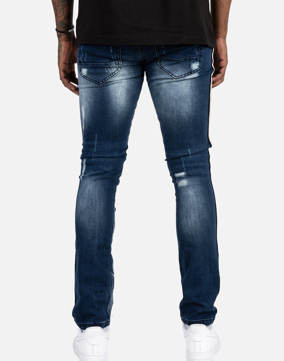 Kilogram Striped Moto Jeans – DTLR