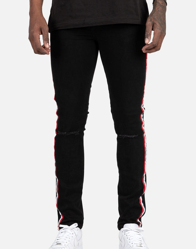 Kilogram Striped Moto Jeans – DTLR