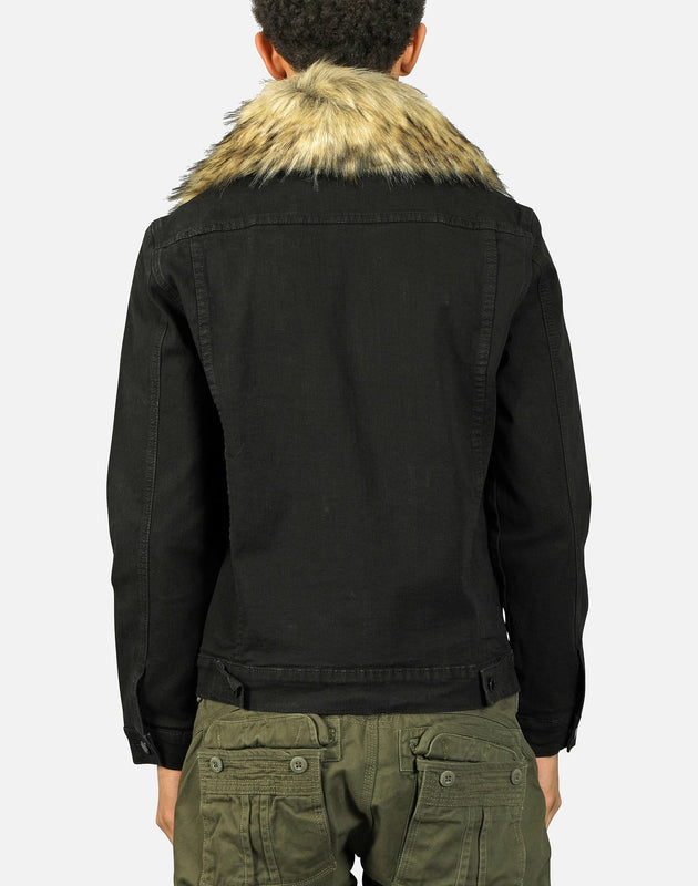 Kilogram LONG FUR DENIM JACKET – DTLR