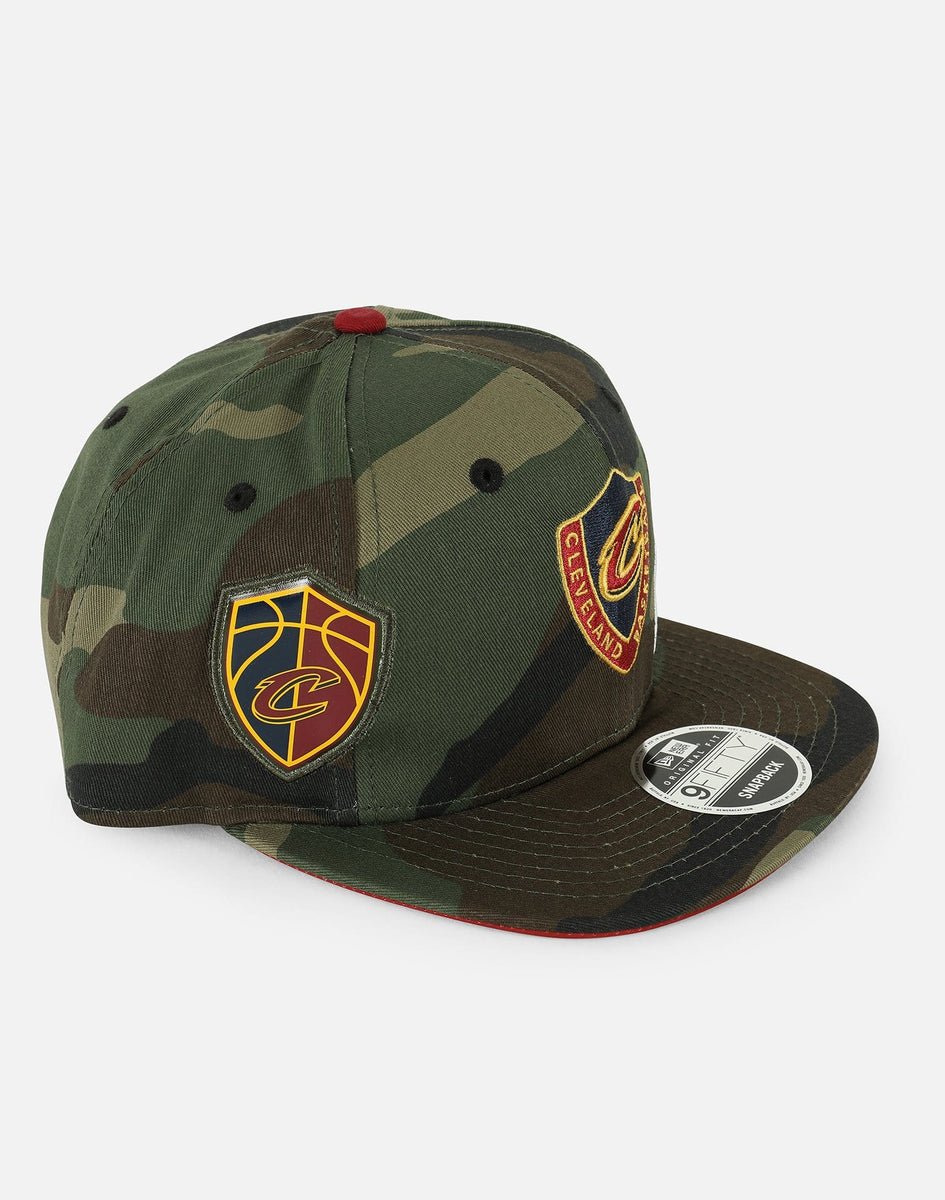 New Era NBA CLEVELAND CAVALIERS WOODLAND PATCH EXCLUSIVE 9FIFTY SNAPBA ...