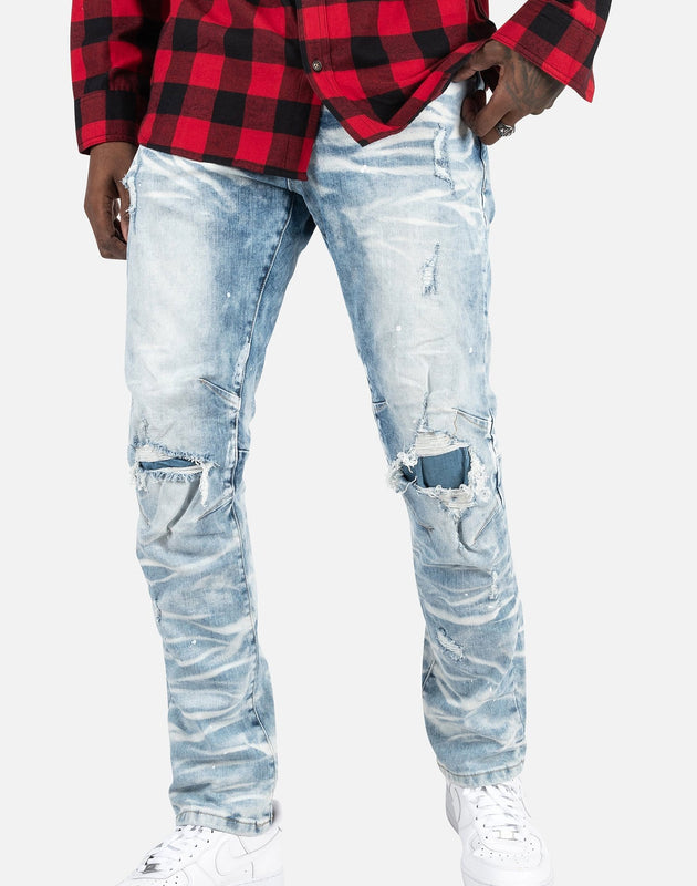 Smoke Rise Distressed Rip Denim Jeans – DTLR