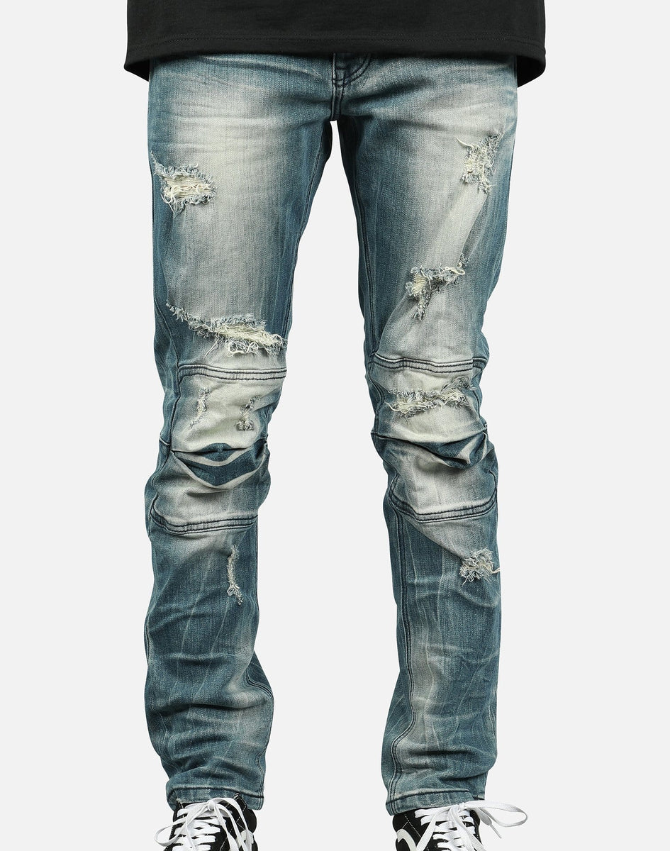 Smoke Rise DISTRESSED KNEE JEANS – DTLR